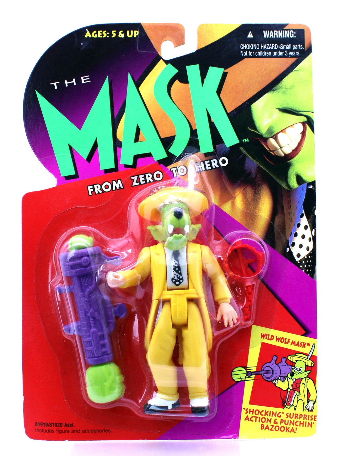 The Mask From Zero to Hero Action Figure Wild Wolf Mask by Kenner - Etsy