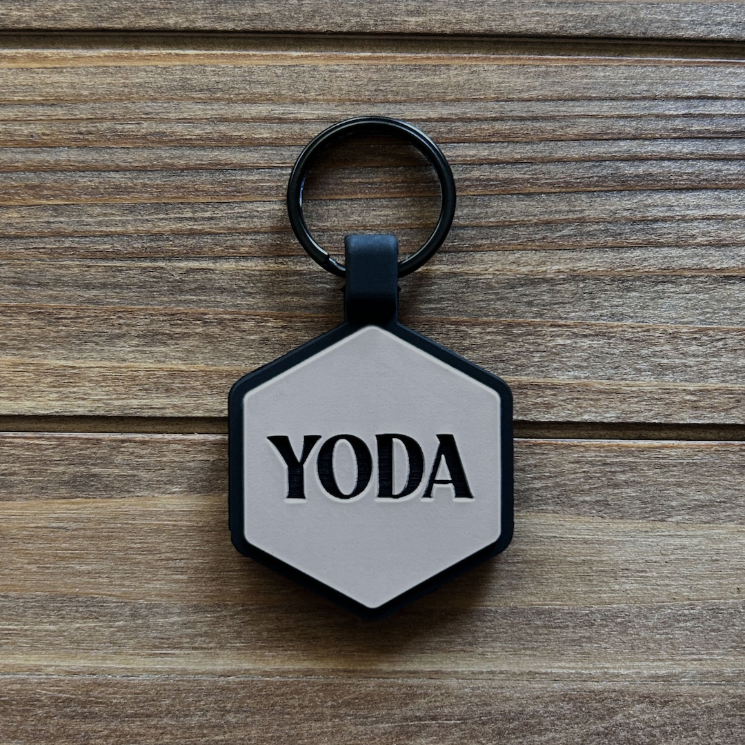 Grey Dog Tag | Silicone Dog Tag | Hexagon Pet ID | Quiet Dog Tag ...