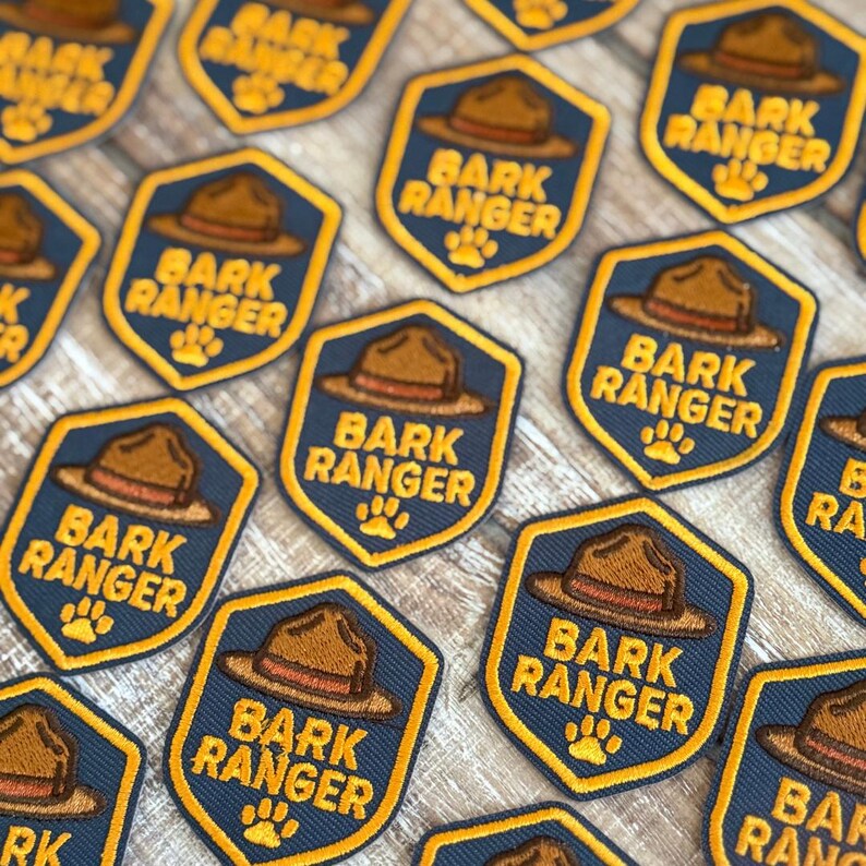 Bark Ranger Iron-on Patch | Embroidered Dog Bandana Patch | Scout Merit ...