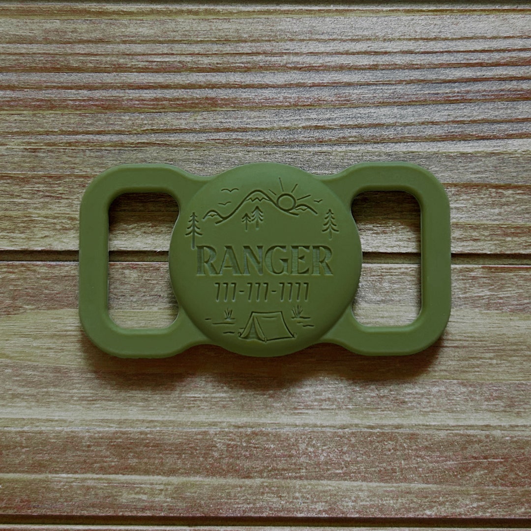 Adventure AirTag Holder Dog Collar Air Tag Case Dog ID Name Tag Pet Air ...