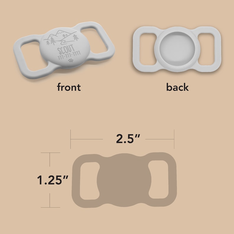 Airtag Pet Collar Holder Dog Collar Air Tag Case Dog ID - Etsy