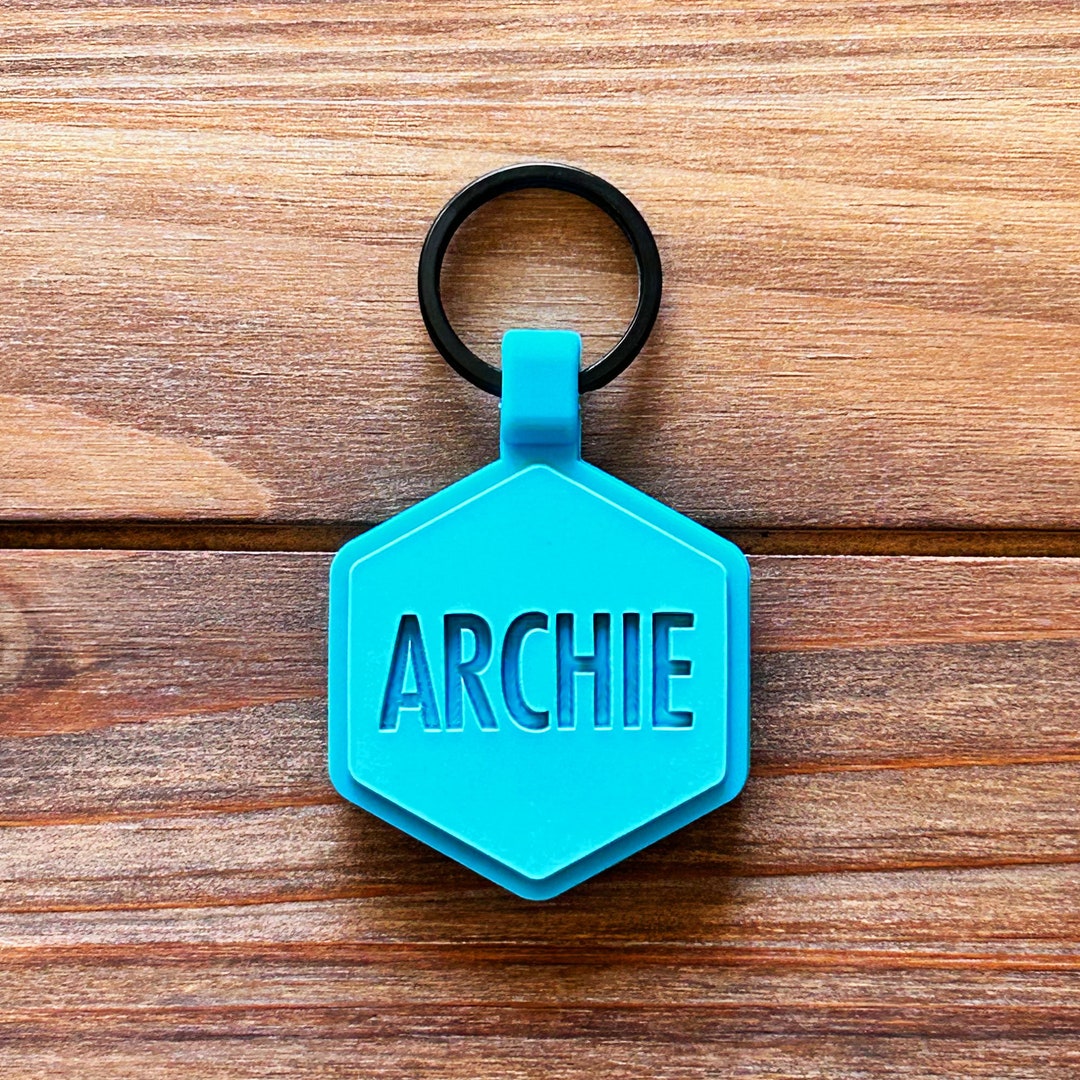 Electric Blue Dog ID Tag | Silicone Dog Tag | Silent Dog Tag | Durable ...