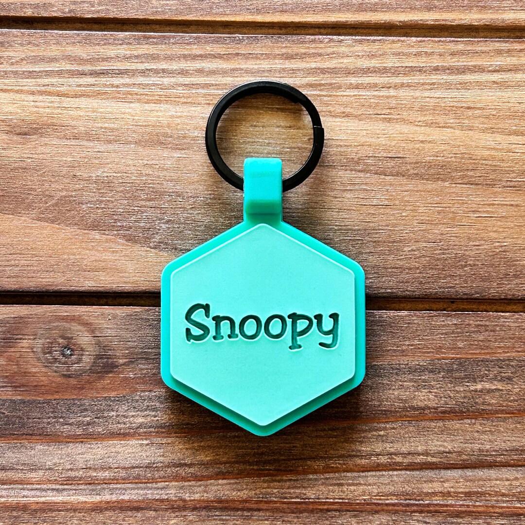 Caribbean Green Dog ID Tag | Silicone Dog Tag | Silent Dog Tag ...