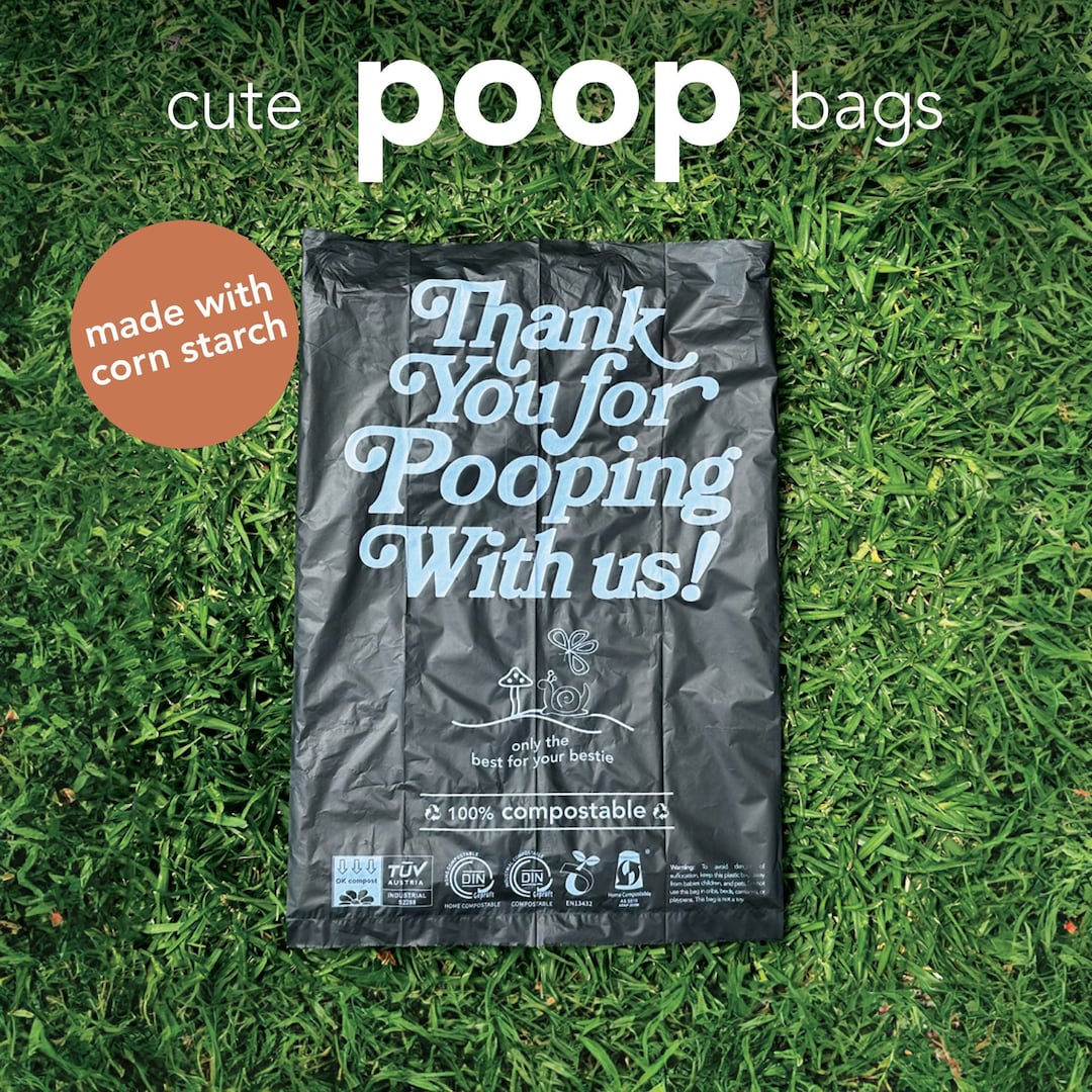 Thank You for Pooping With Us Bags Compostable Dog Poop Bags Cool Poop ...