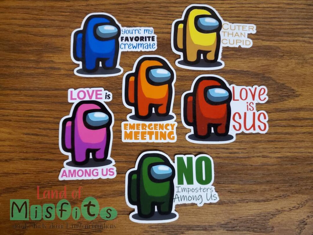 Among Us Valentine Stickers - Etsy