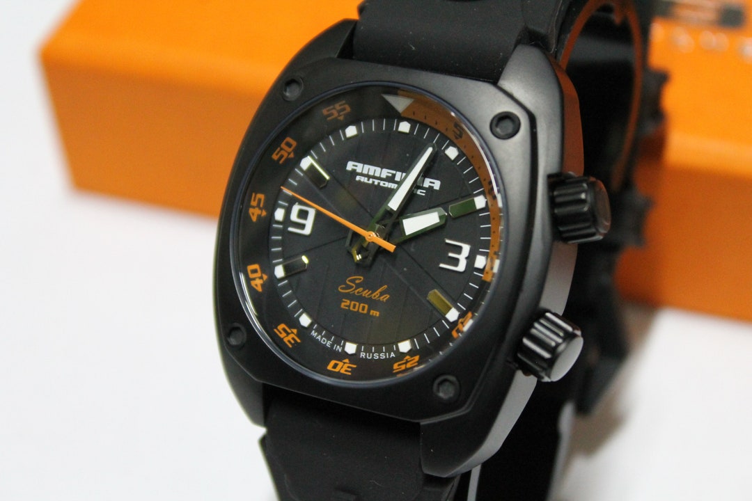 SCUBA VOSTOK AMPHIBIAN military Automatic 20atm-076798-soviet-russian ...