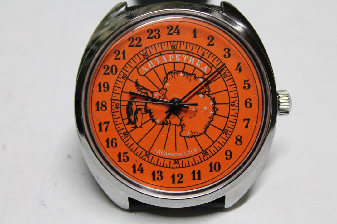 Soviet Raketa 24H - Antarctika-mechanical Watch - Vintage Unique USSR ...