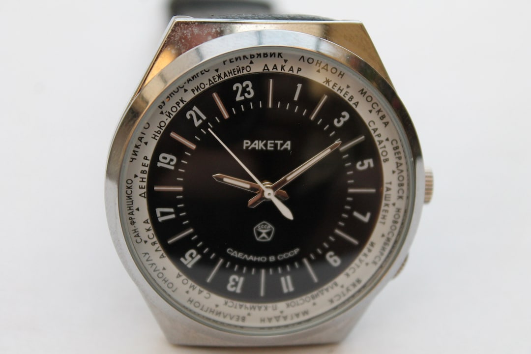 Soviet Raketa Cities 24H Mineral Glass Mechanical Watch Vintage Unique ...