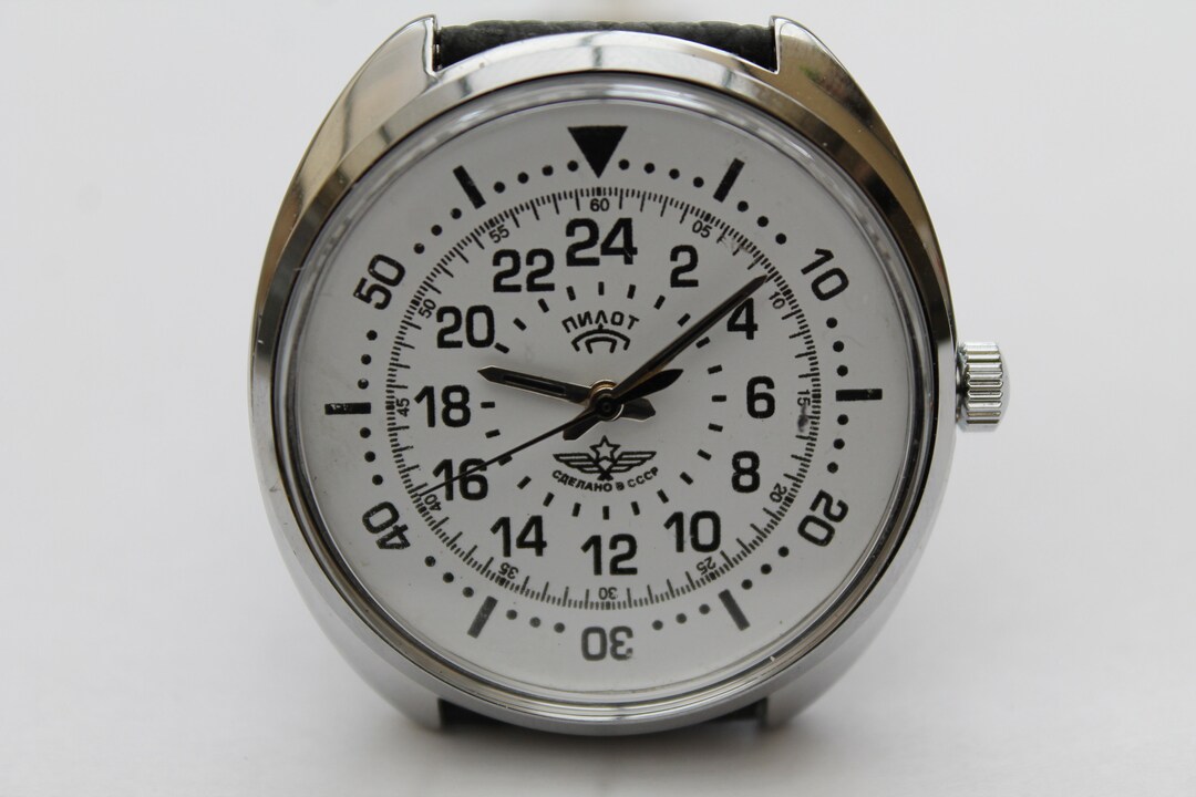 Soviet Raketa 24H PILOT Mechanical Watch Vintage Unique USSR Watch ...