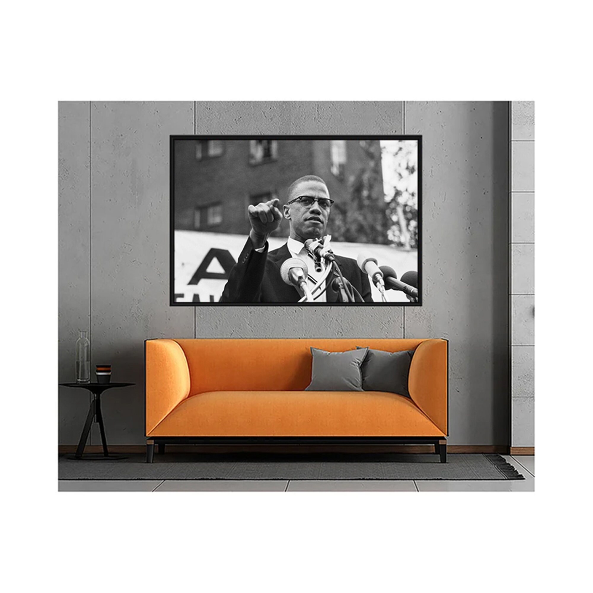 Art Prints on Poster or Framed Canvas Malcom X Coolart - Etsy