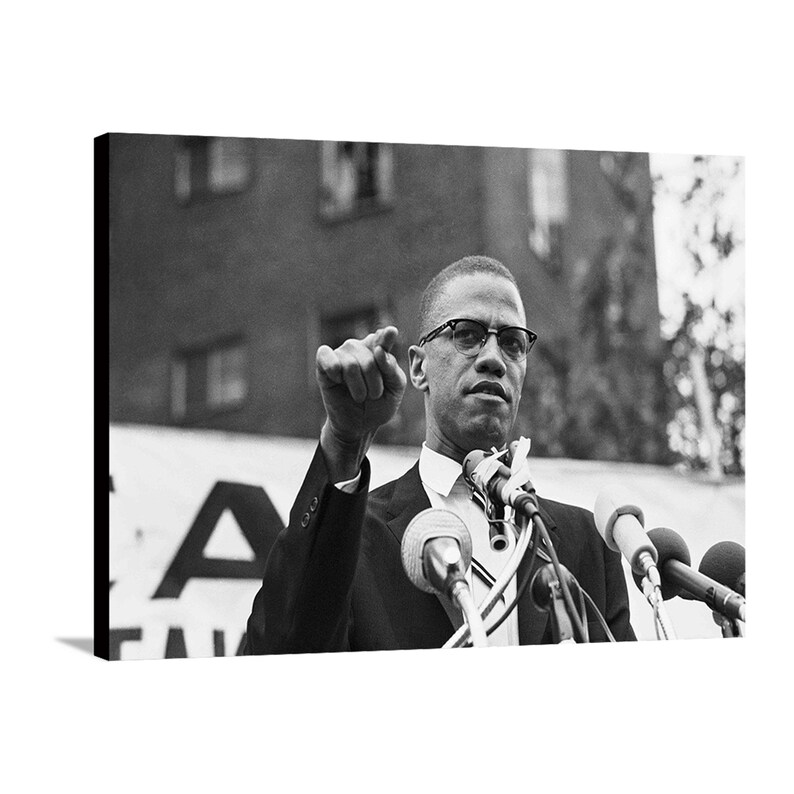 Art Prints on Poster or Framed Canvas Malcom X - Coolart Contemporary ...