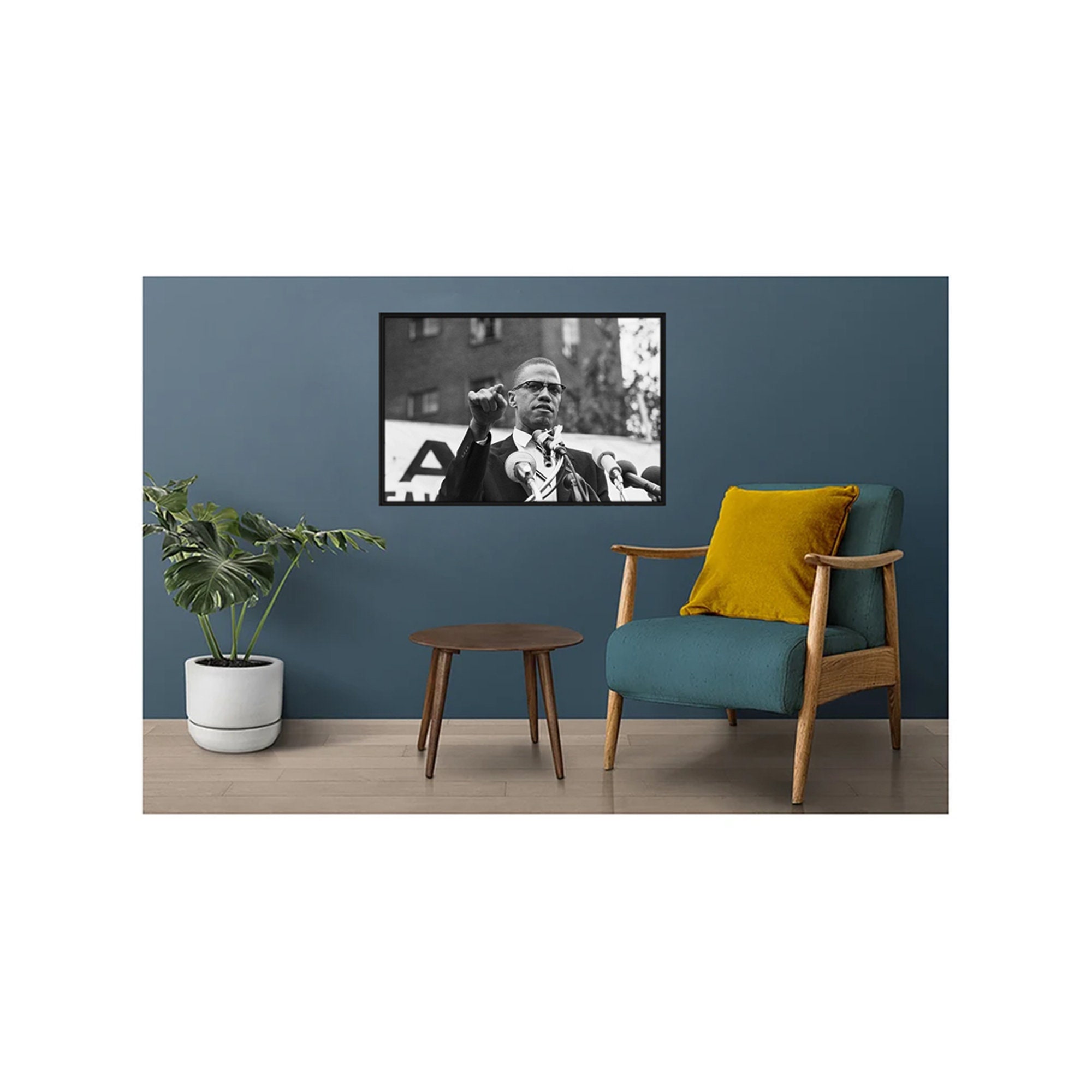 Art Prints on Poster or Framed Canvas Malcom X Coolart - Etsy