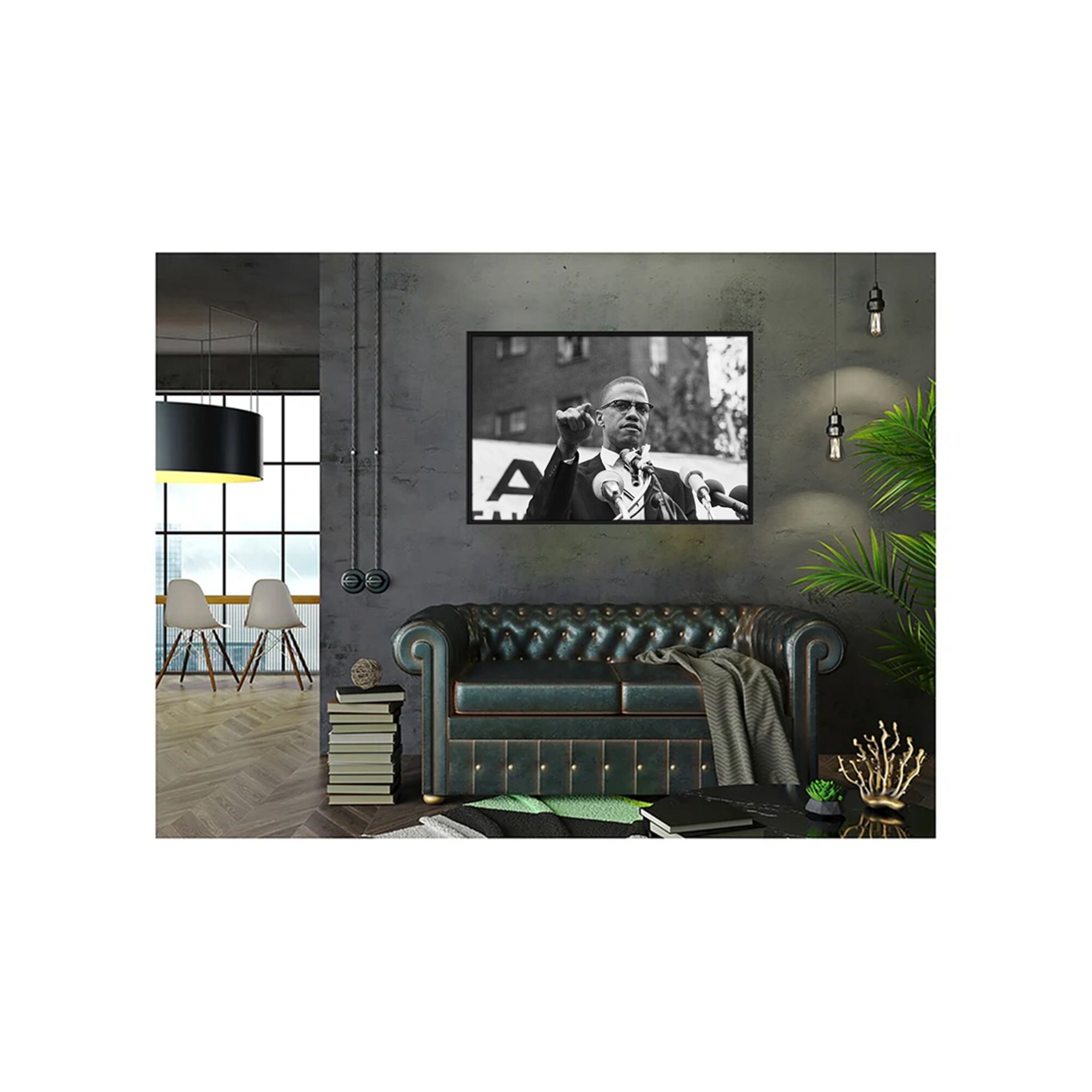 Art Prints on Poster or Framed Canvas Malcom X - Coolart Contemporary ...