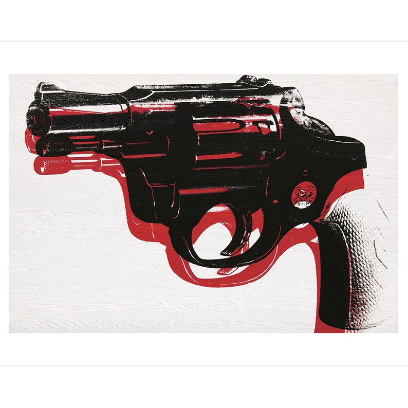 Andy Warhol Wall Art | Gun Artwork | Fine Art Printed | Canvas Wall Art ...