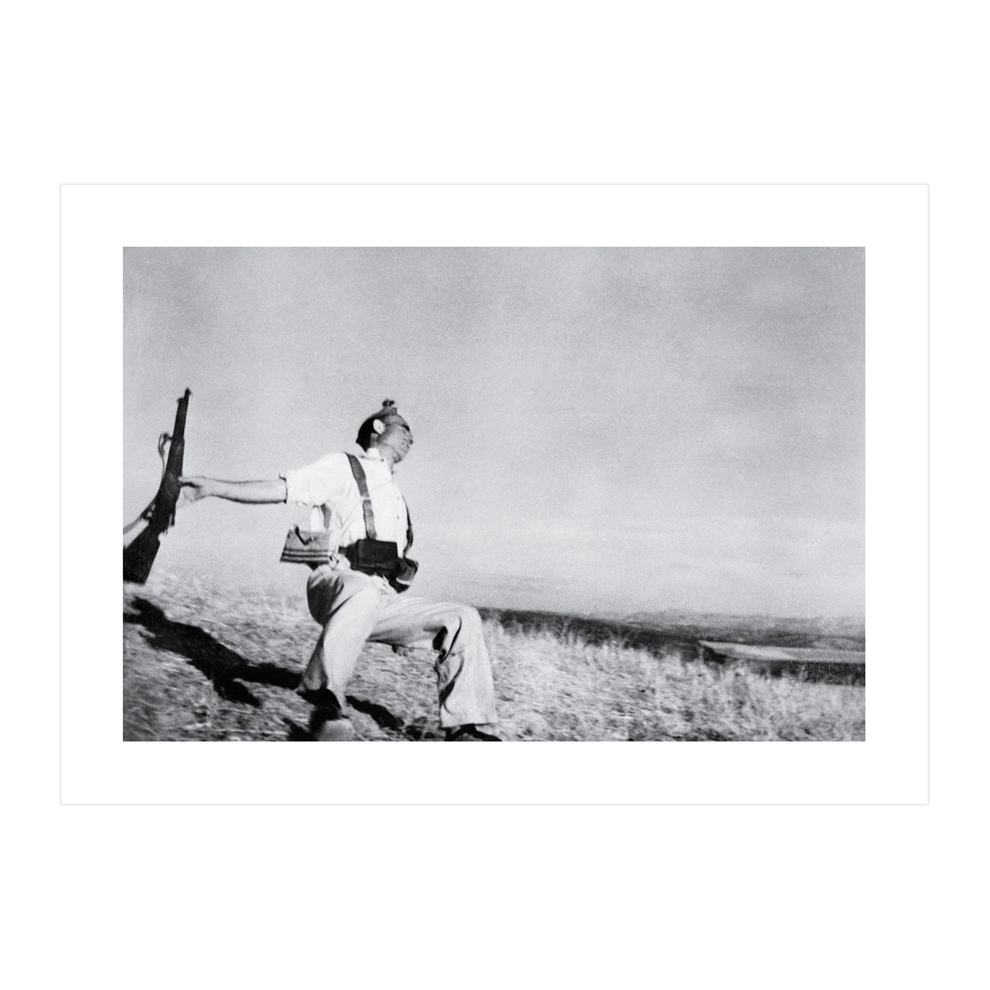 Art Prints on Poster or Framed Canvas Robert Capa Falling Soldier ...