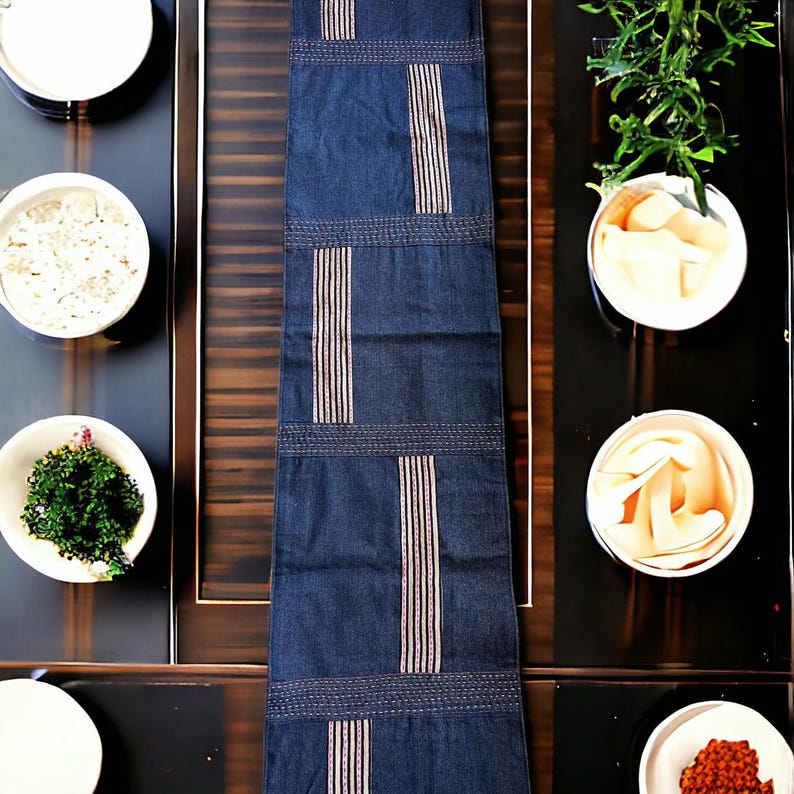 Handmade Denim Table Runner, Eco-friendly Stylish Home Décor Unique ...