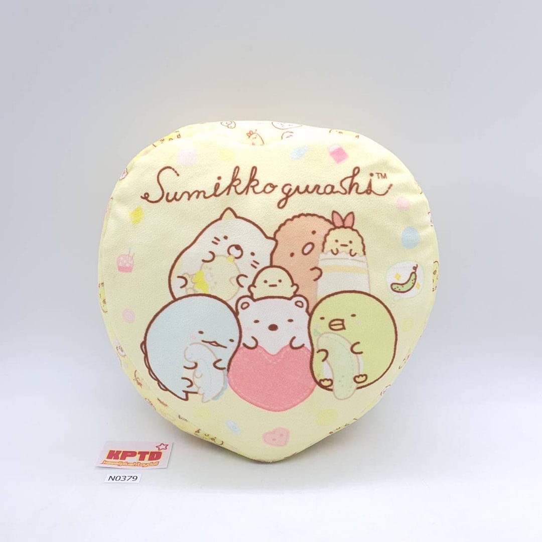 Sumikko Gurashi N377 San-x Round Plush Cushion Pillow 9" Stuffed Doll ...