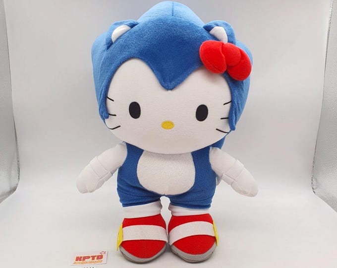 Hello Kitty Sonic M644 Sanrio Sonic X Hello Kitty SEGA 2012 Plush 14 ...