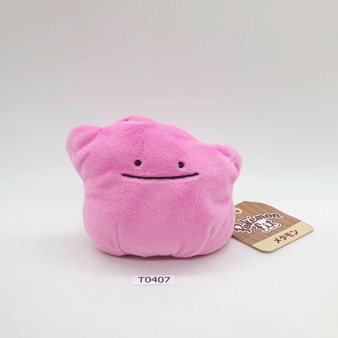 Ditto T407 Pokemon Fit Pokemon Center 2018 Plush 3.5" Stuffed TAG Toy ...