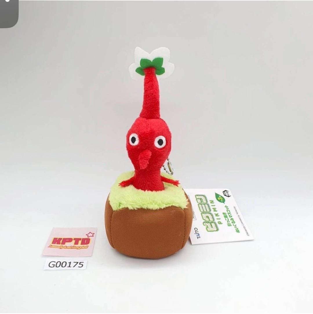 Red Pikmin G175 Withdrawal Taito Prize Pull-out Plush 6" TAG Toy Doll ...