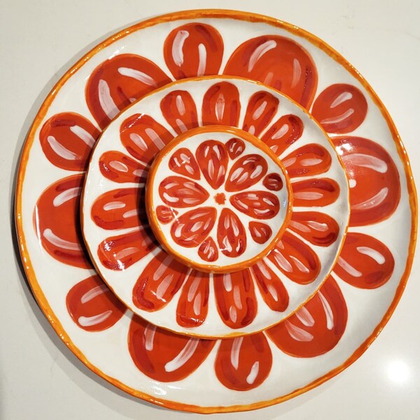Orange Platter - Etsy