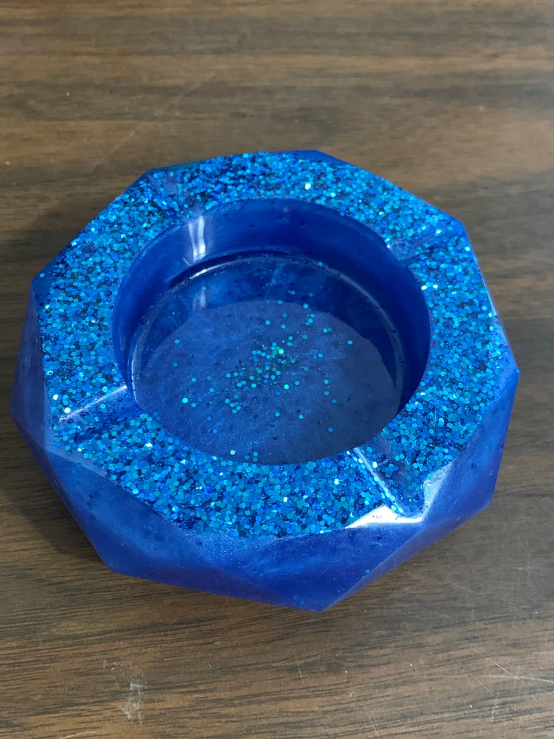 Blue Glitter Ashtray - Etsy