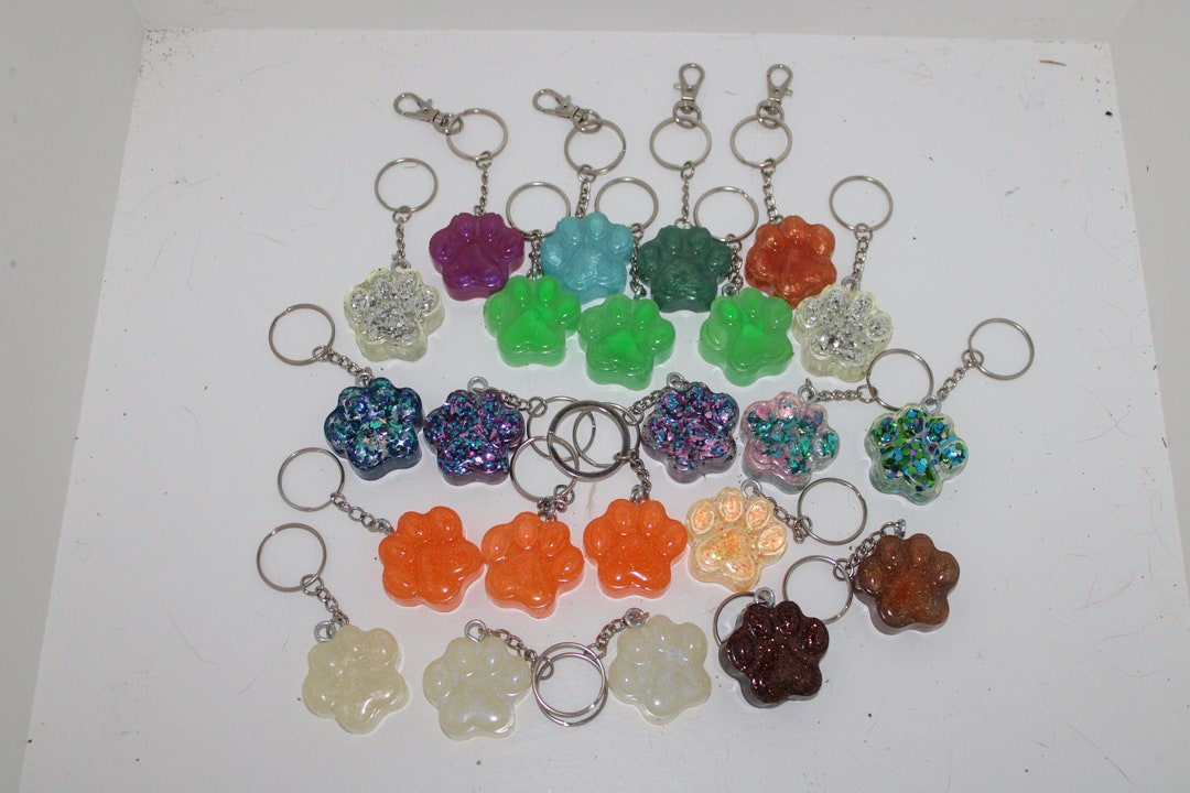 Paw Print Keychains - Etsy