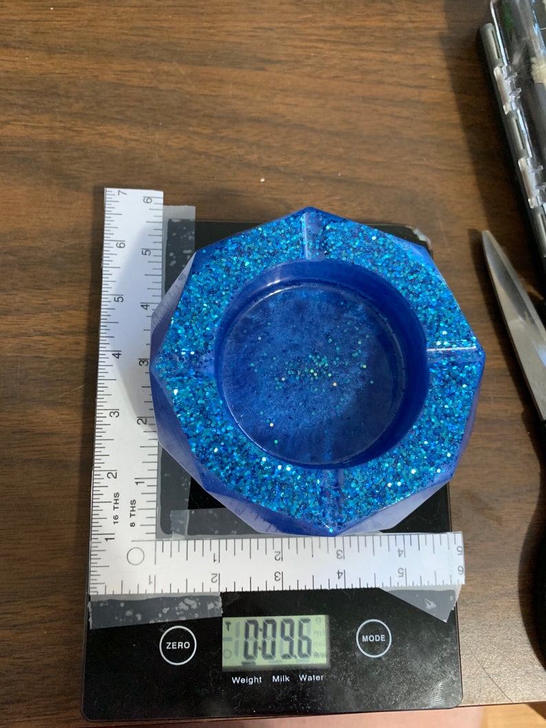 Blue Glitter Ashtray - Etsy