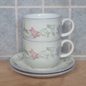 Royal Doulton Tea Set | Summer Carnival Cups Saucers | 1990s Large ...