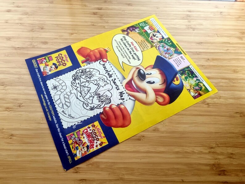 Coco Pops Coco the Monkey Advert, Treasure Map Colouring Activity ...