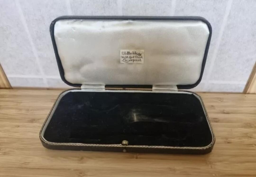 Antique Oldfields Liverpool Box | English Flatware Storage Case | Push ...