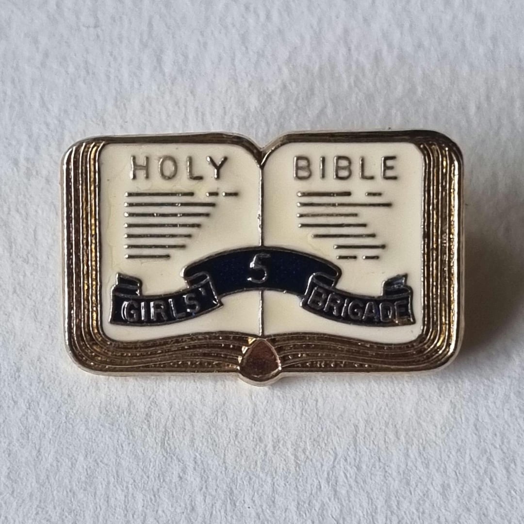 Christian Memorabilia Badge, Girl's Brigade Holy Bible Pin, British ...