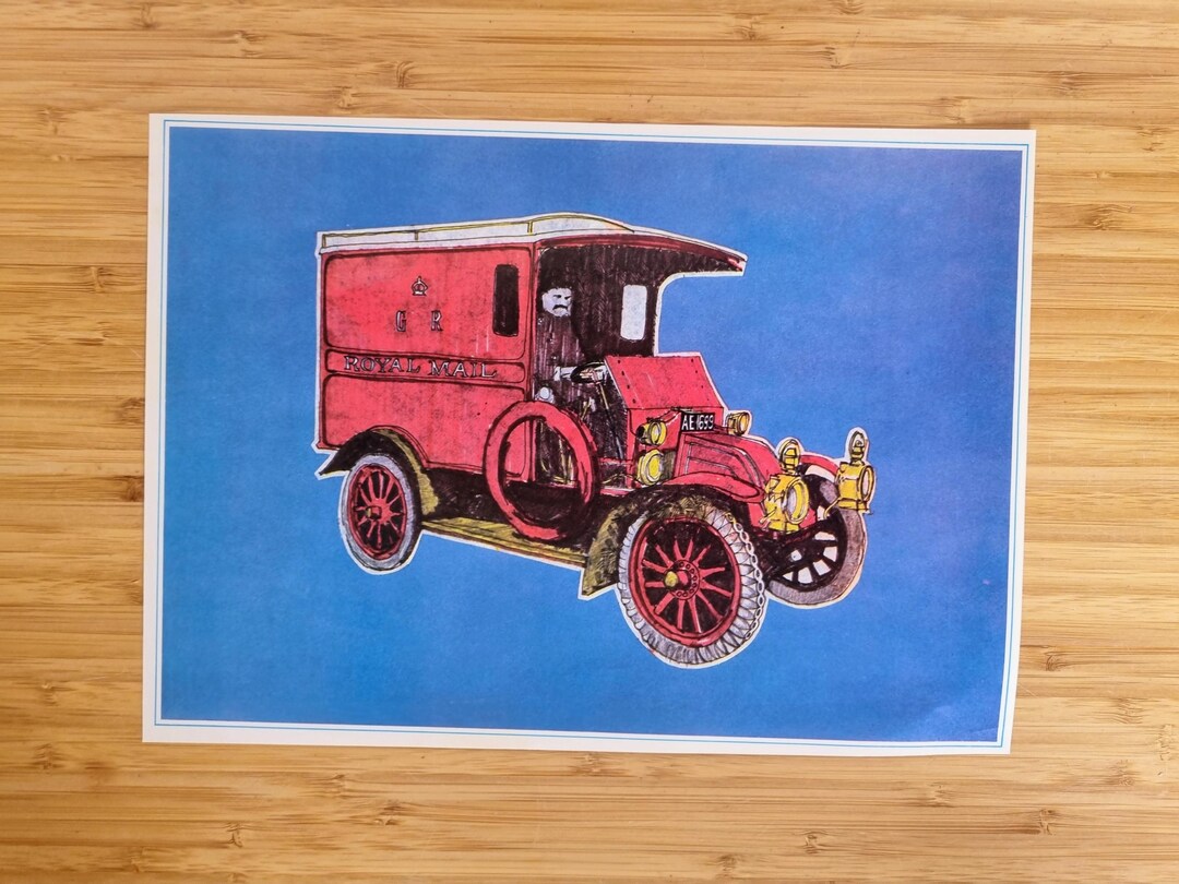 1970s Print – “the Mcnamara Vans” | Vintage Royal Mail History Artwork ...