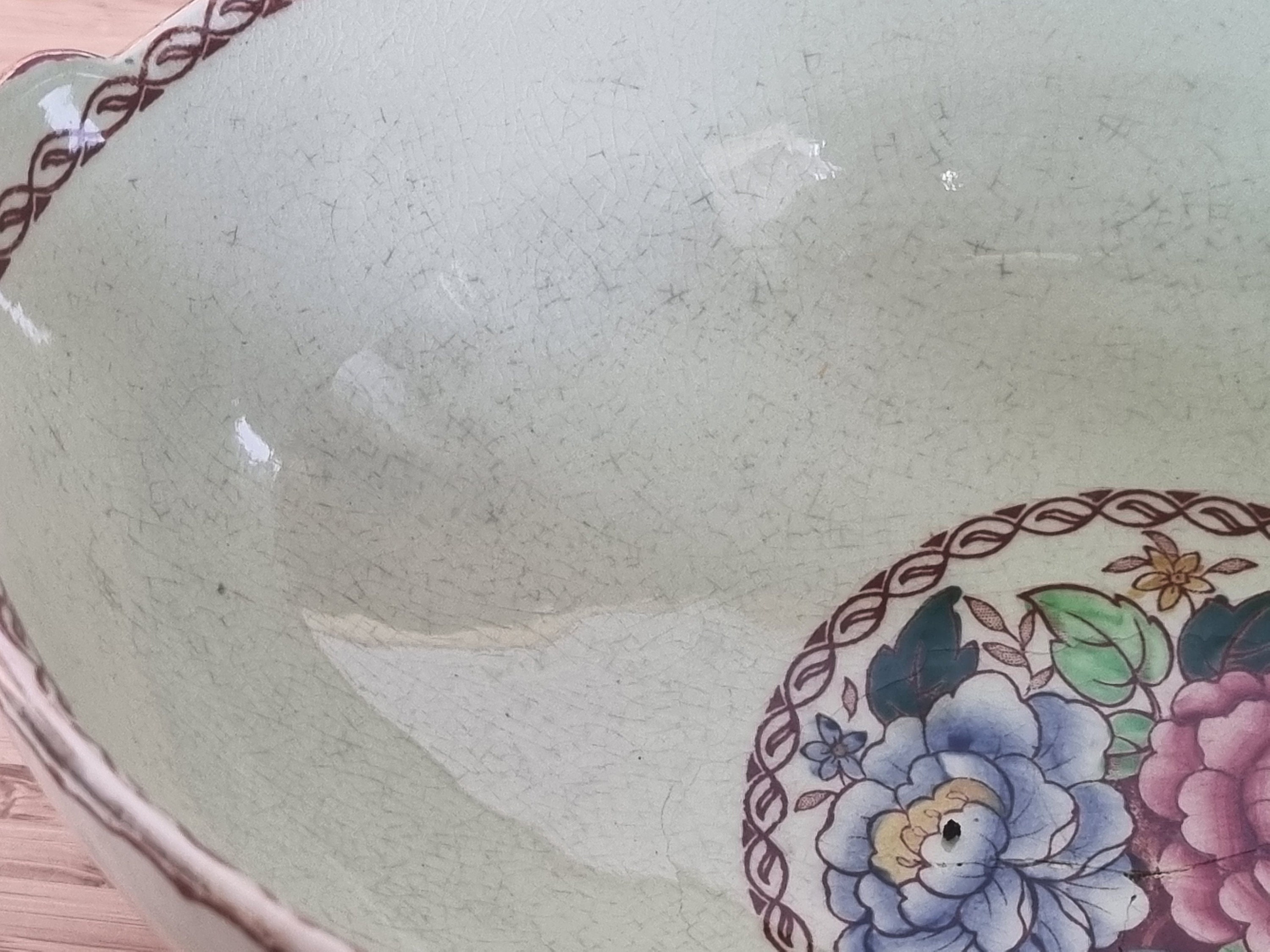 Maling Lustre Bowl 1930s | Newcastle England Pottery | Burgundy Green ...