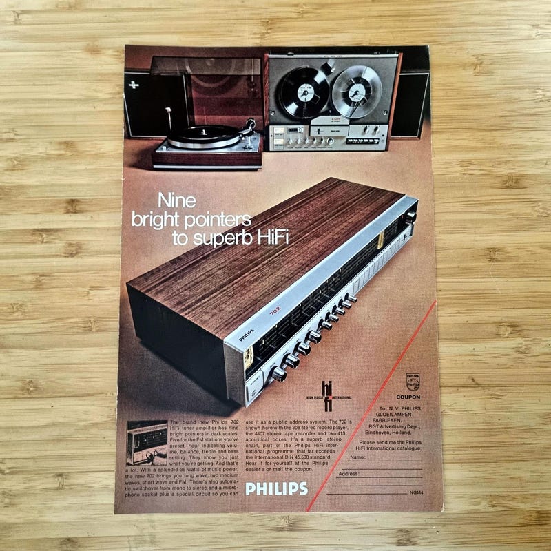 Vintage Philips Hifi - Etsy UK