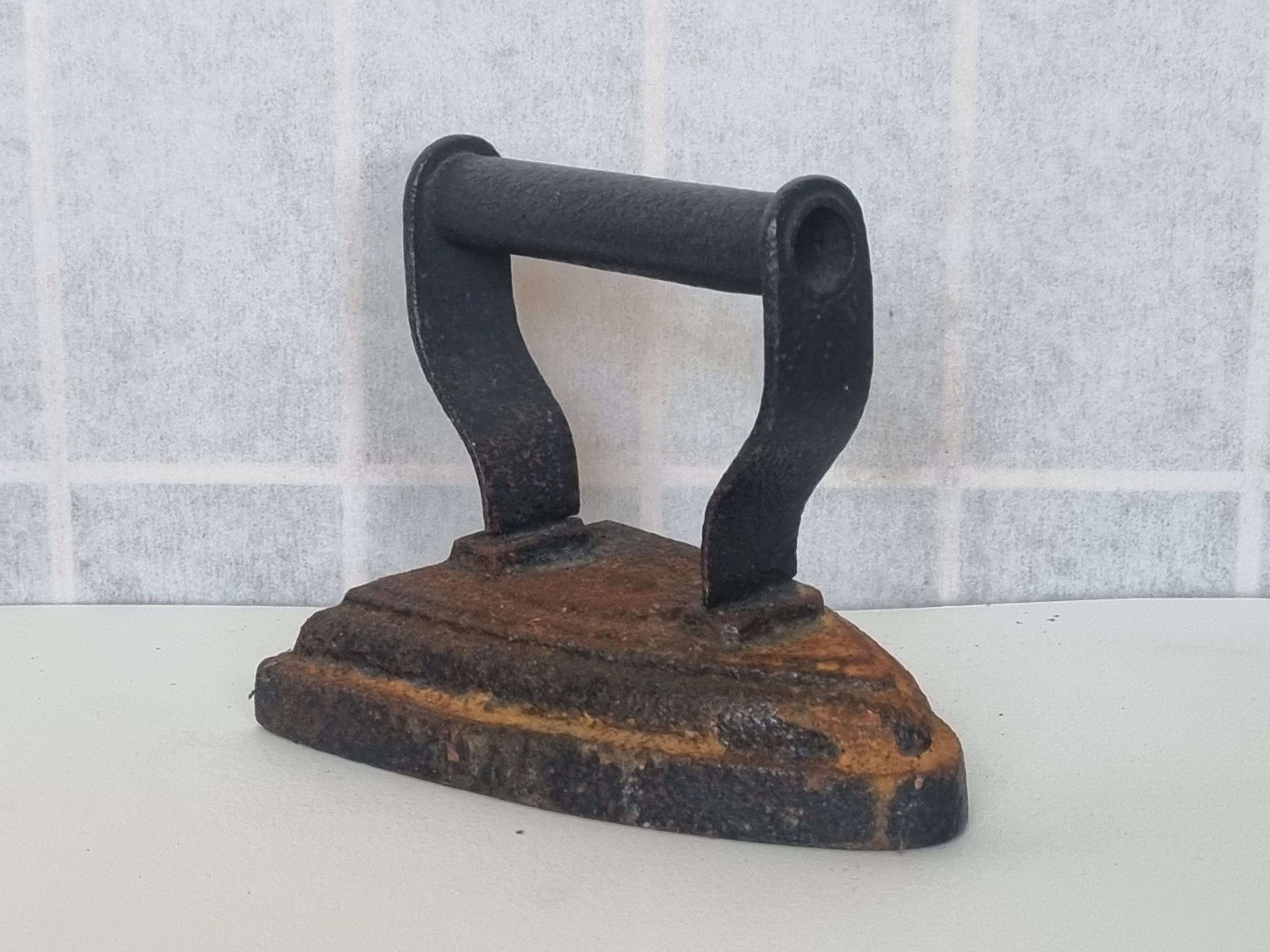 Antique Cast Iron Flat Iron | Heavy Pressing Iron | Vintage Laundry ...