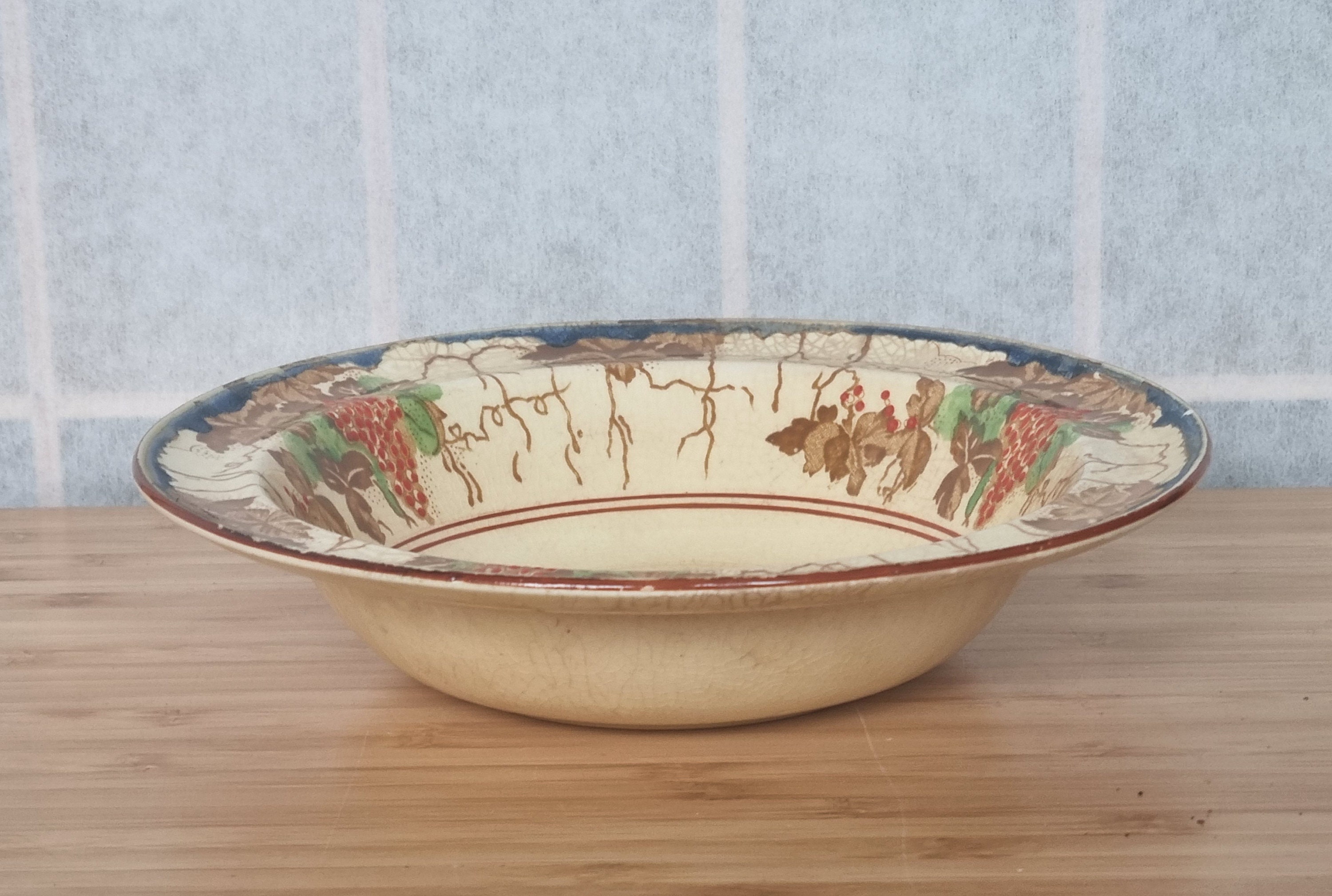 Bursley Ware Bowl Antique English Bacchus Pattern - Etsy
