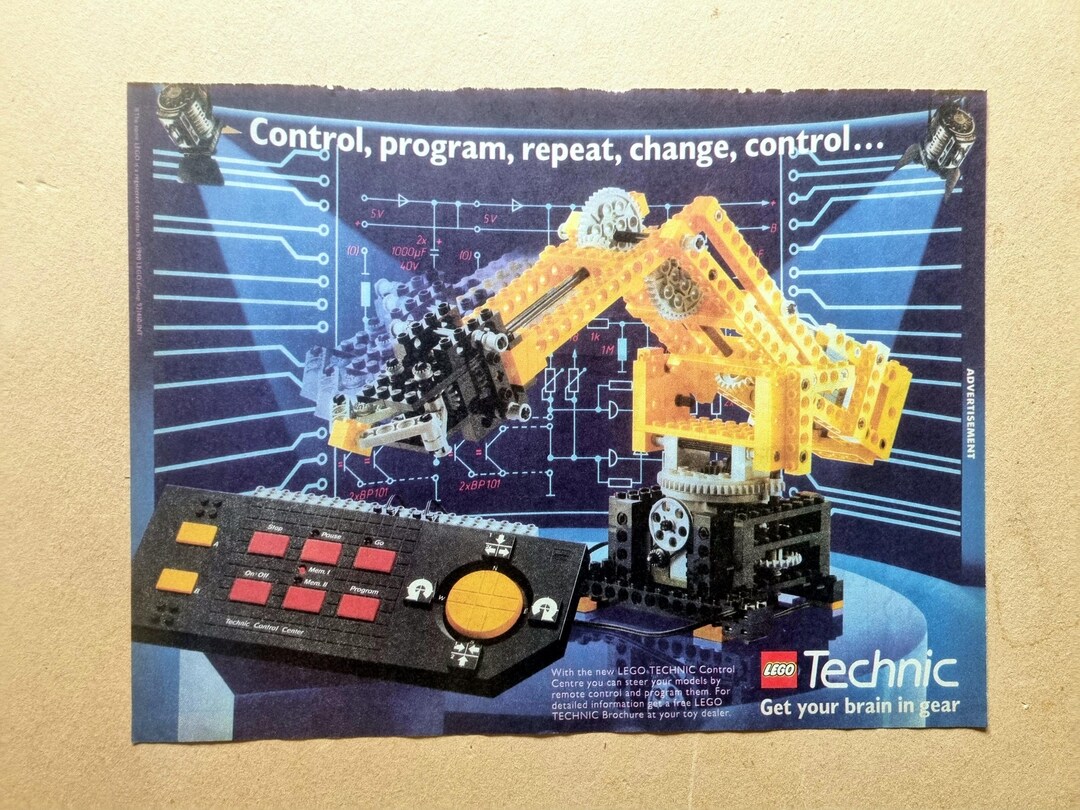 Lego Technic Control Centre 1990 Vintage Retro Advert - Etsy