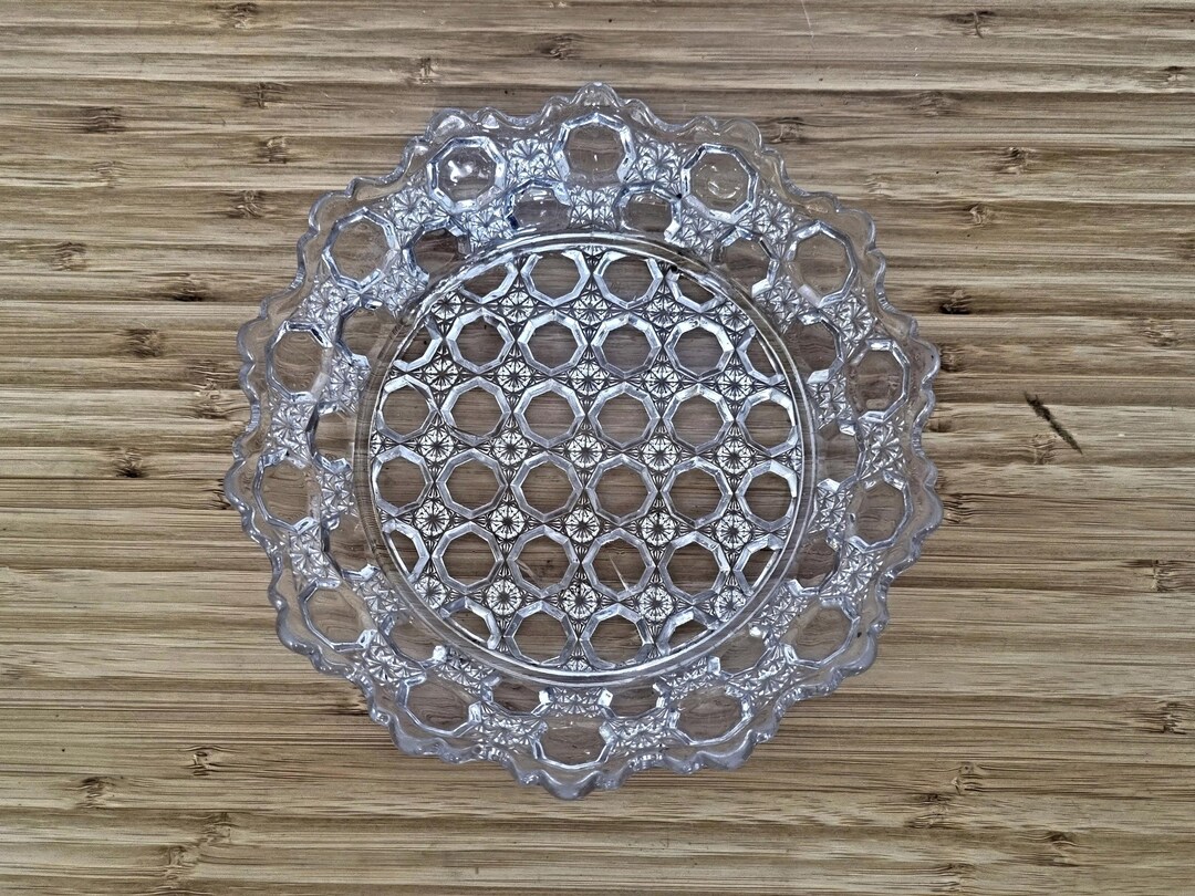 Antique Victorian Bullseye Glass Dish | 1890-1891 | Oval Serving Bowl ...