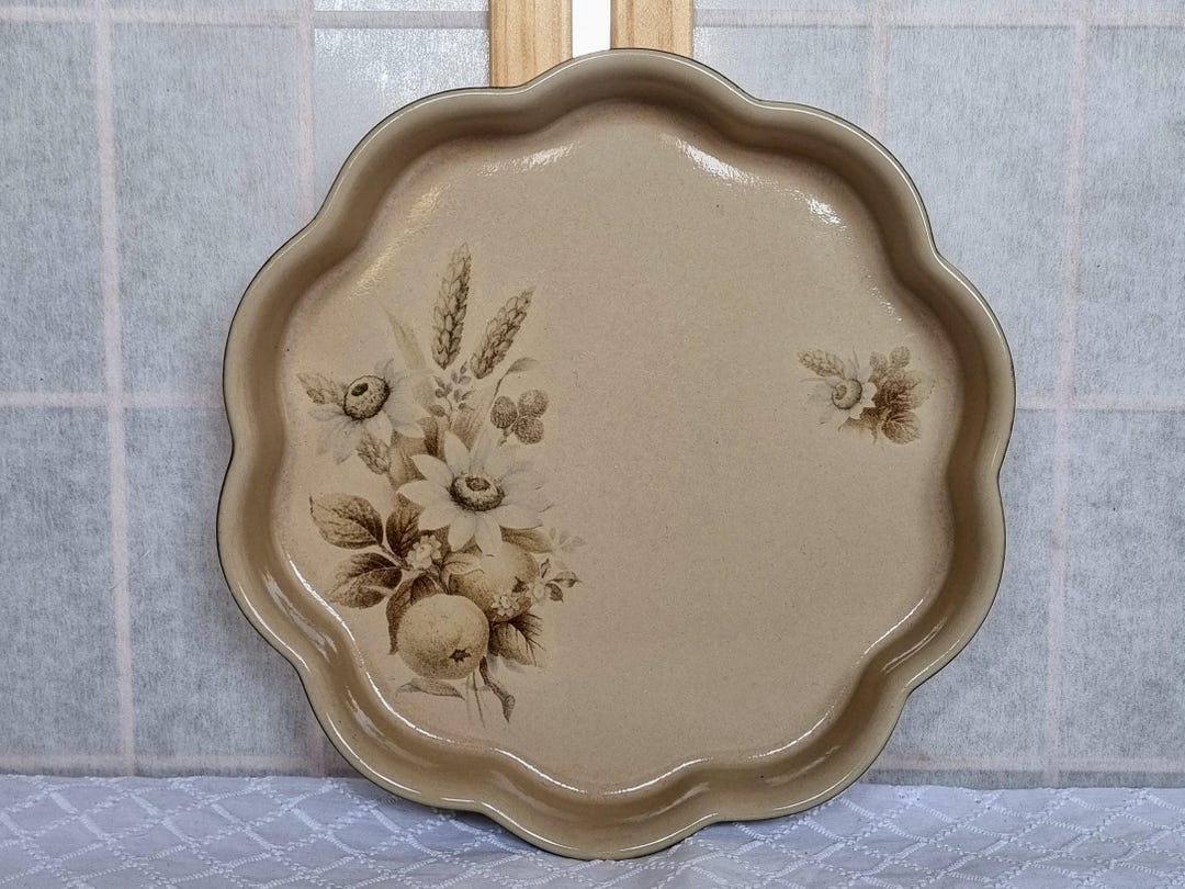 Ceramic Flan Dish, Scalloped Edge Design, Denby Memories, English ...