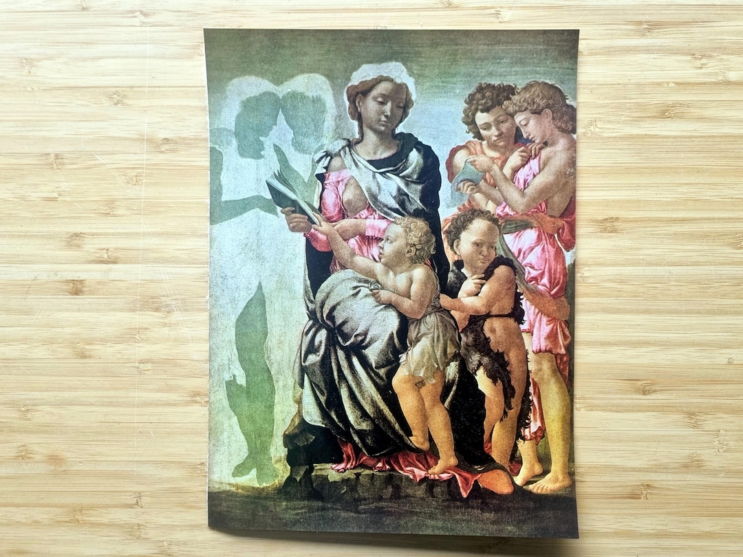 Vintage Book Plate Print, Manchester Madonna Michelangelo, 1930s ...