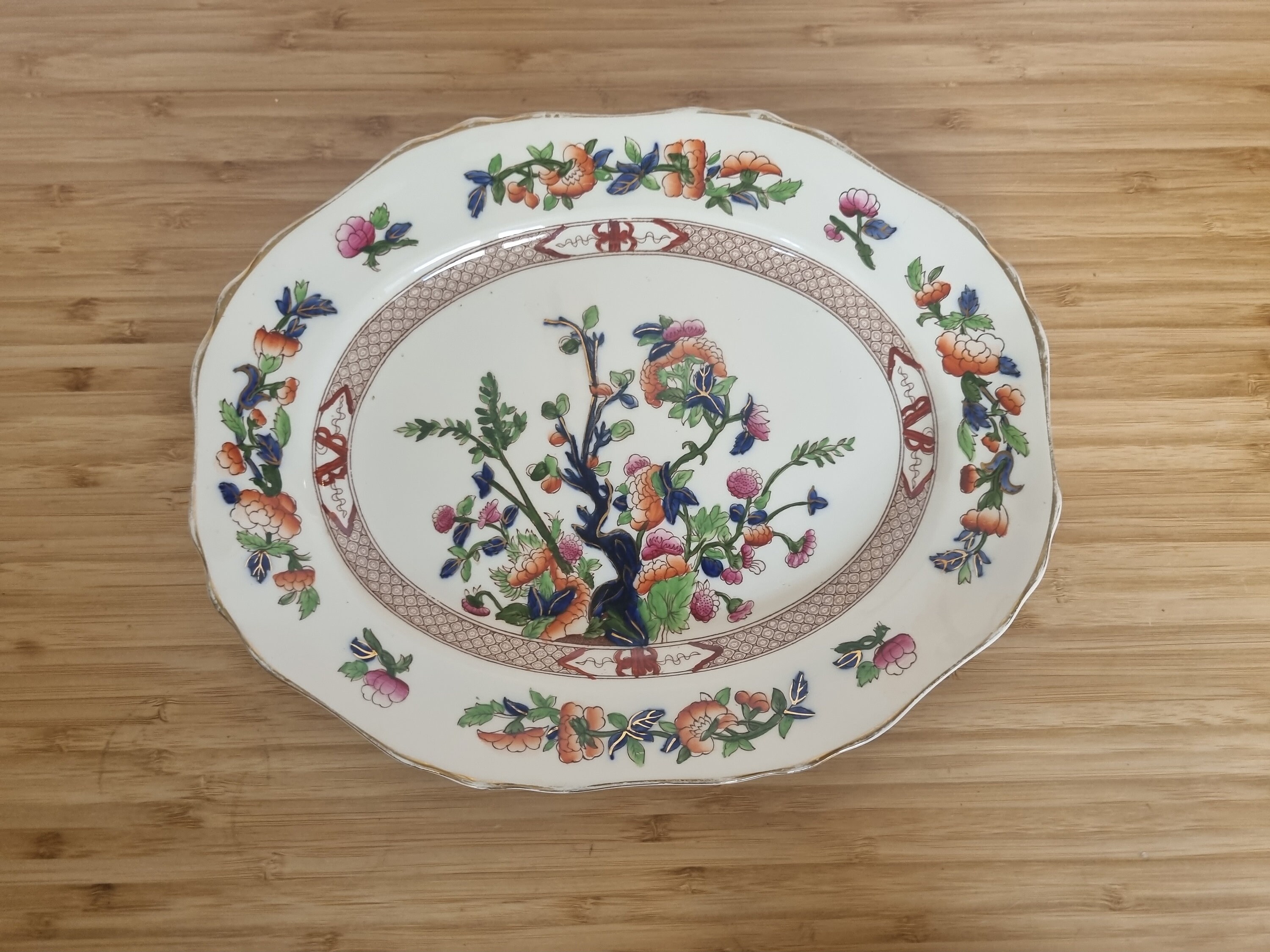 Antique Hancock & Sons Victorian Platter in Indian Tree Pattern Rare ...