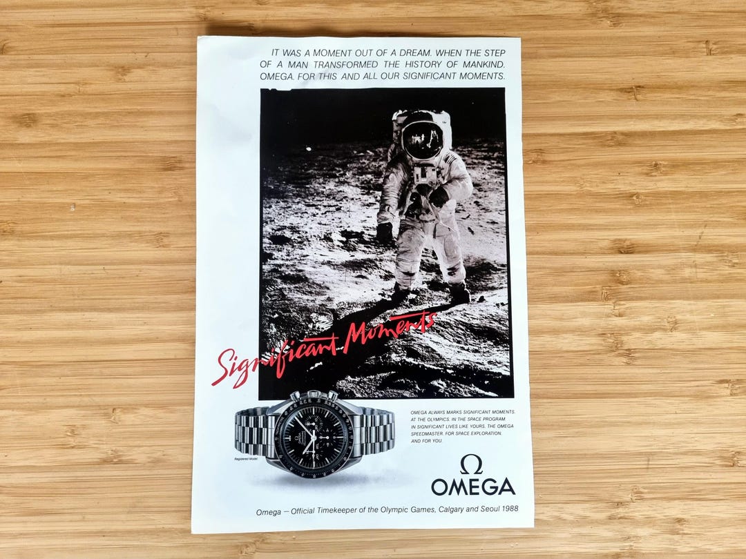 Original Omega Speedmaster "significant Moments" Advertisement, Moon ...