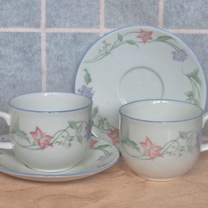 Royal Doulton Tea Set | Summer Carnival Cups Saucers | 1990s Large ...