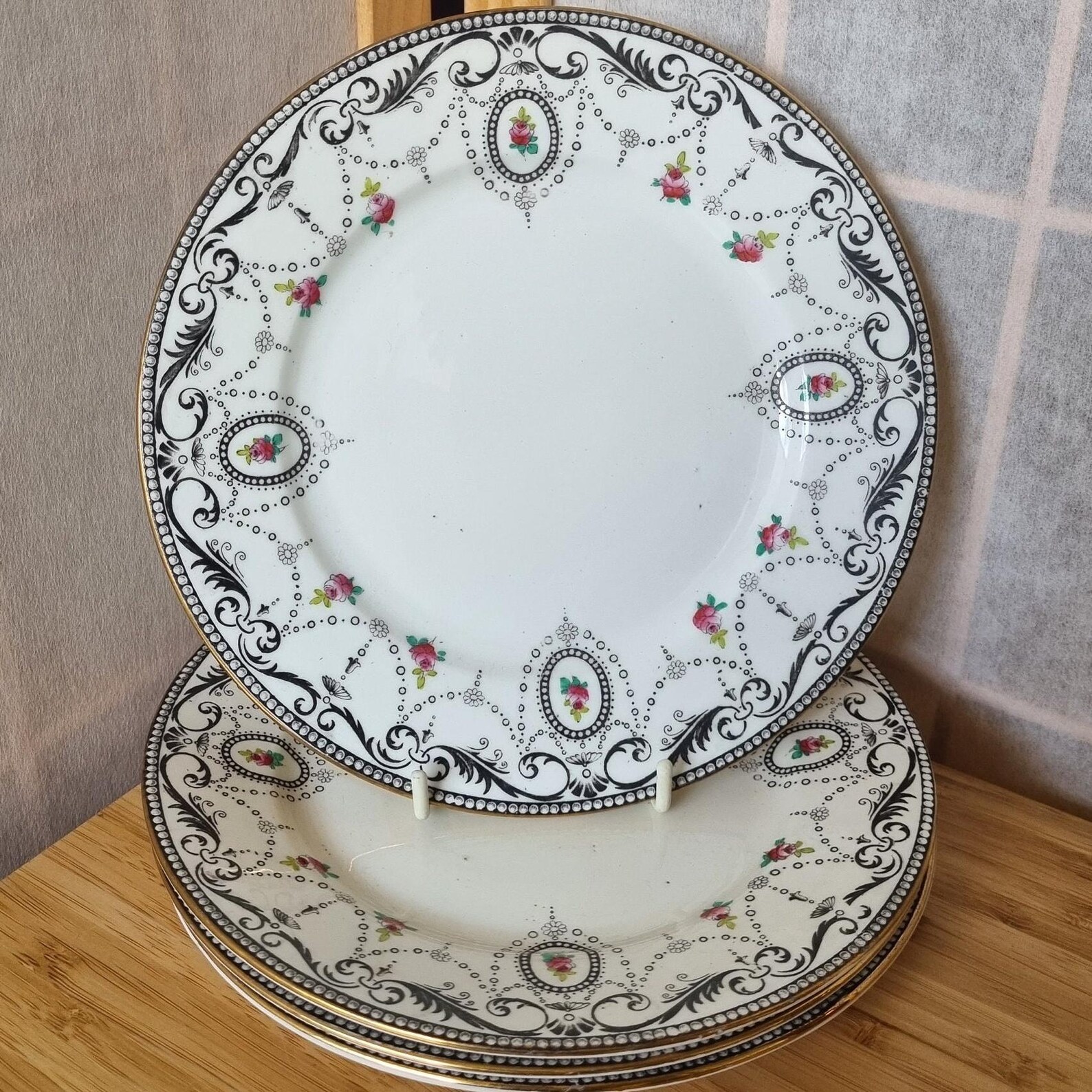 Shelley China Plates, Antique English 1920a Kitchen, Art Nouveau Rare ...