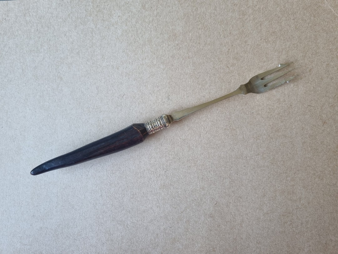 English Flatware Pickle Fork, EPNS Vintage Silverware, Antler Horn ...