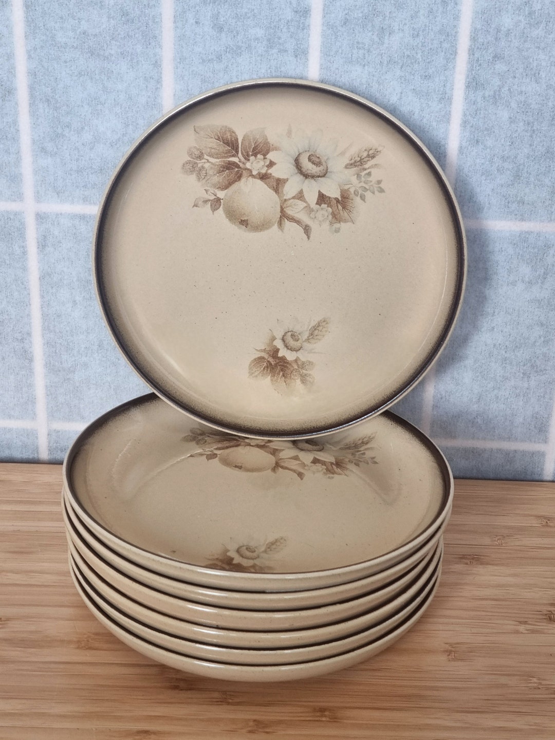 Vintage Plate English Stoneware Pottery by Denby Memories Pattern ...