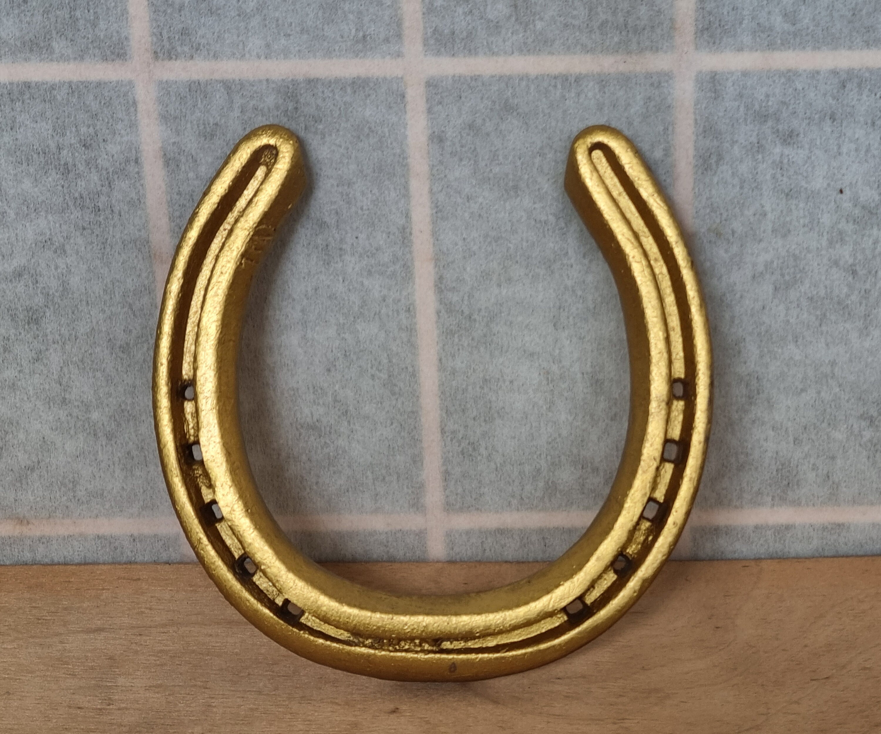 Victorian Iron Horseshoe | 5 Inch Gold Gilt Lucky Charm | Antique ...