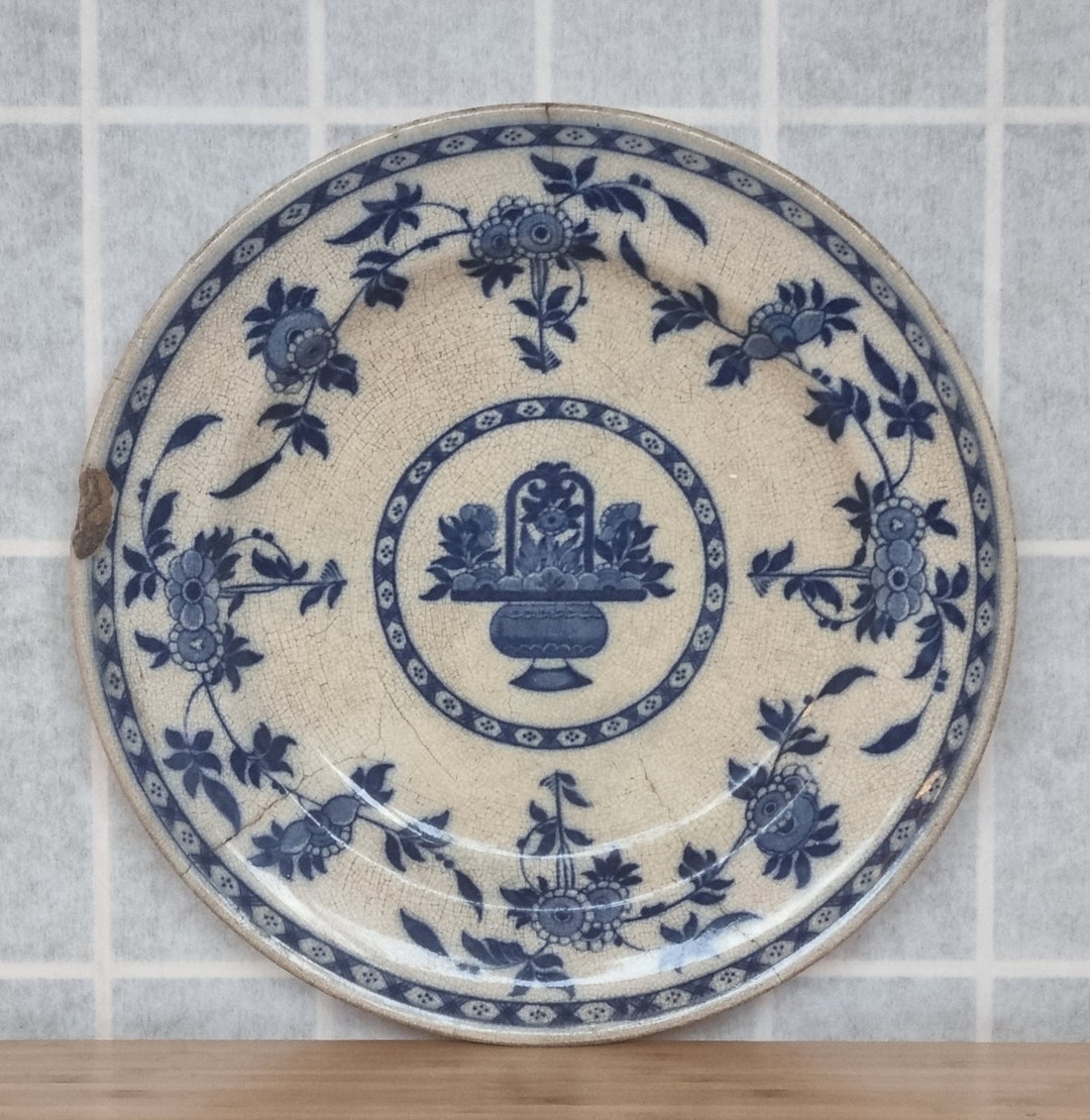 Minton Delft Plate, Antique Blue White English Pottery, Display ...