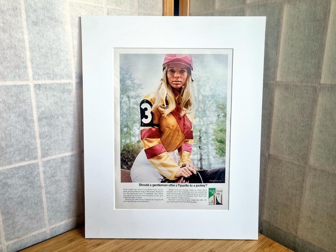 Vintage Print Advertisement, Tiparillo Magazine Ad, 1960s Jockey Image ...